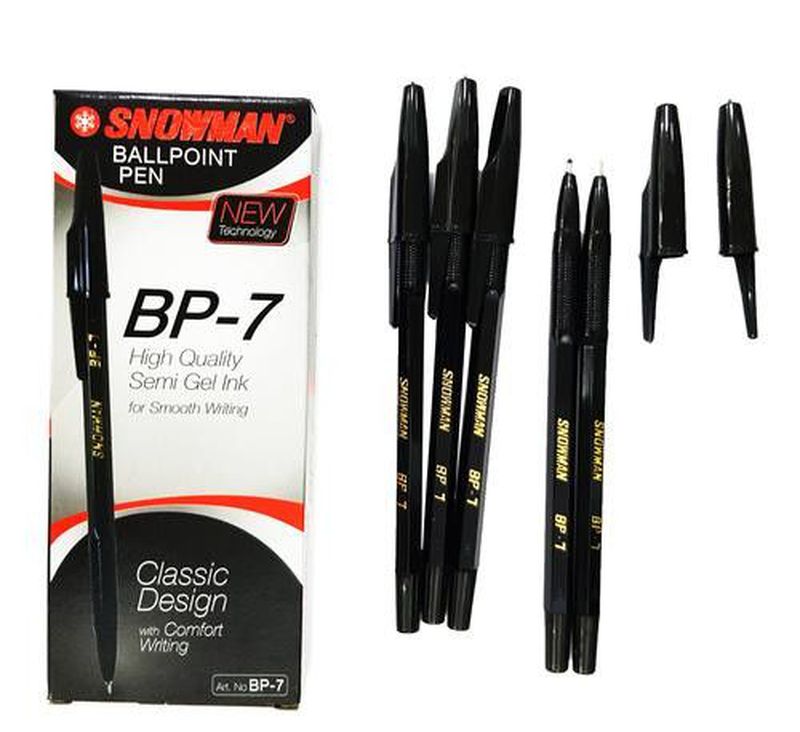 Bolpen Snowman Ballpoint Pen BP-7 - Biru