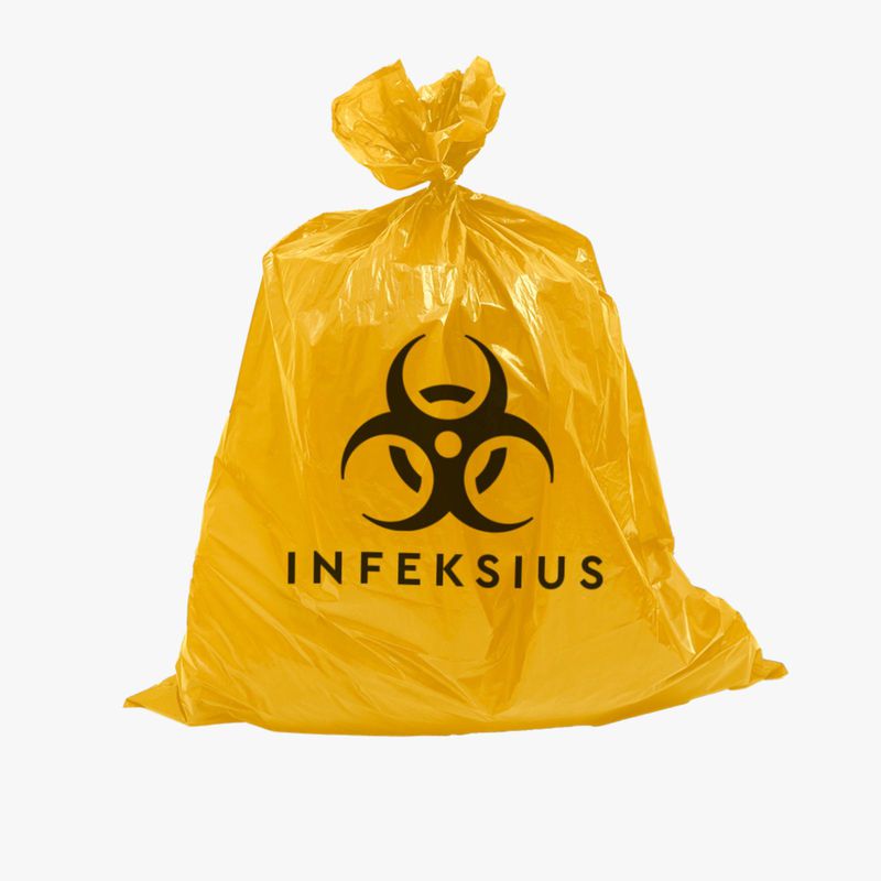 KANTONG PLASTIK KUNING INFEKSIUS UK. 80 X 110 X 0,3 LDPE