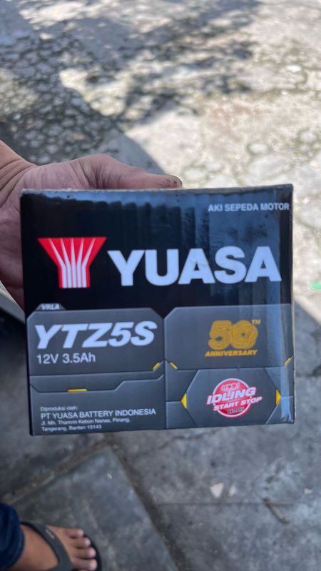 Aki Motor Yuasa YTZ5S 12V 3,5Ah