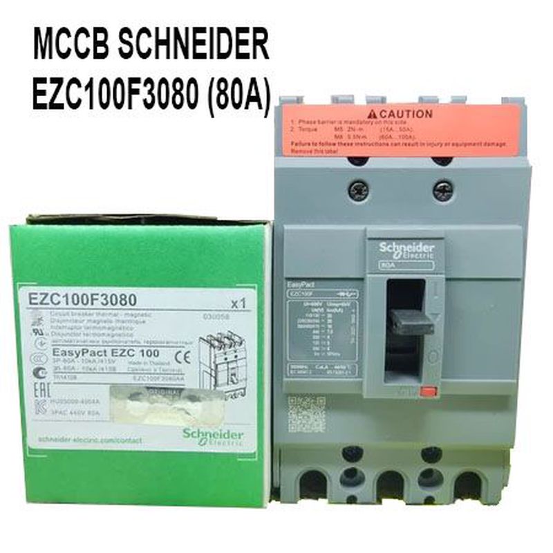 MCCB BREAKER SCHNEIDER 3P 80A