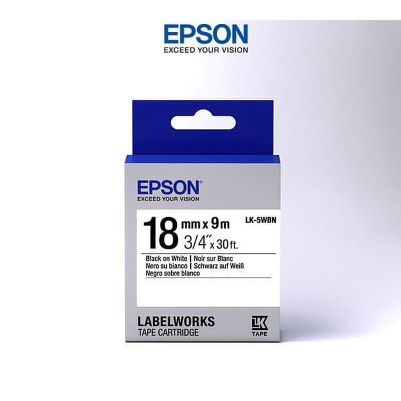 Epson Label Pita LK-5WBN 18mm black on white