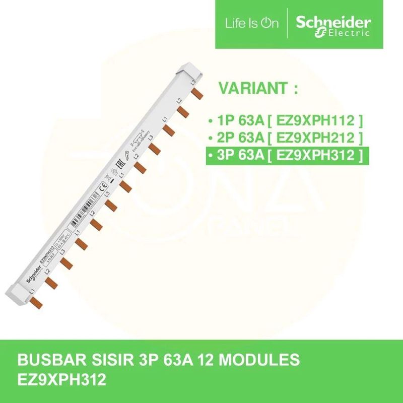 BUSBAS SISIR MCB 3 PHASE SCHNEIDER 63A