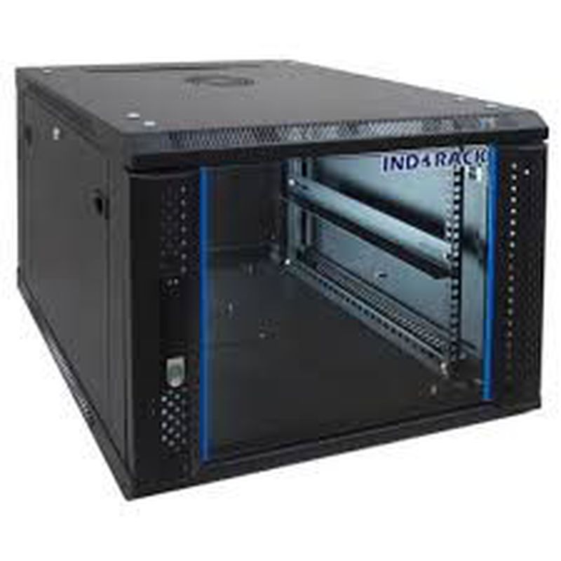 Indorack Wallmount 8U Rack Single Glass Door WIR4508S - 8U