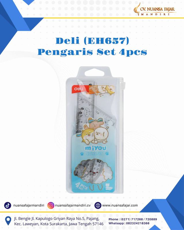 DELI PENGGARIS SET 4PCS (EH657)
