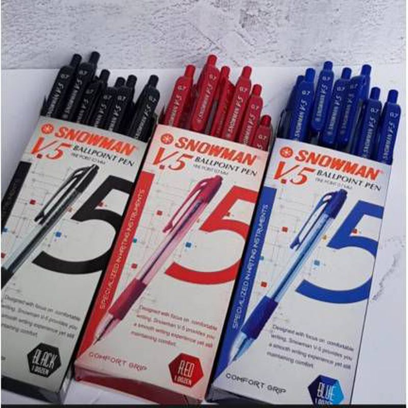 Snowman Pen V-5 - Merah