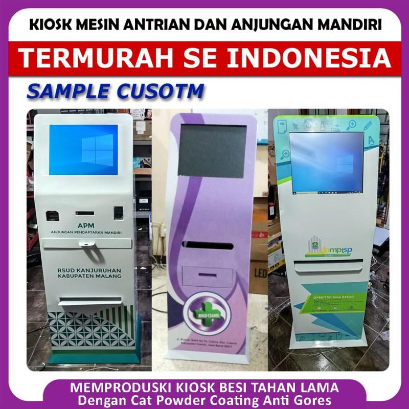 OLOGIS - Mesin Antrian Kiosk Touchscreen 17" Tipe Custom