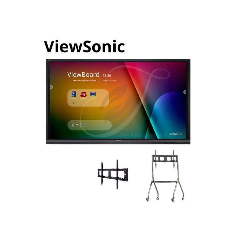 SmartBoard ViewSonic VS18417 - 8/128 GB - 65 inch - Wall / Stand + Cam ...