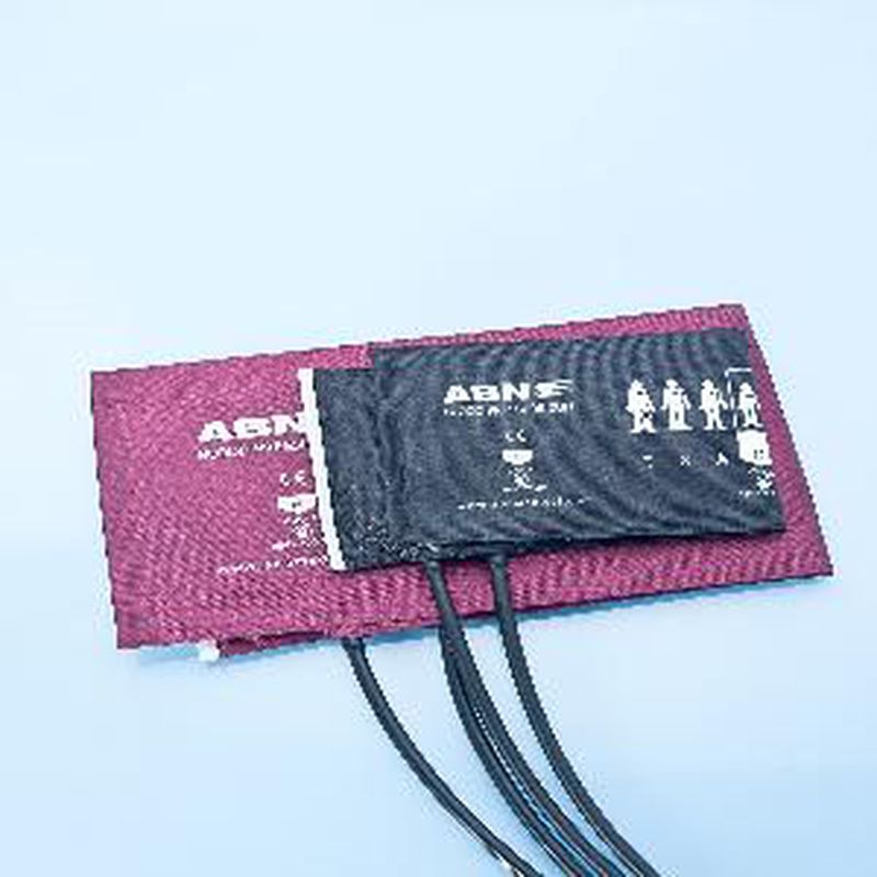 ABN Black Nylon Cuff with 2 Tubes, Bladder, Adult