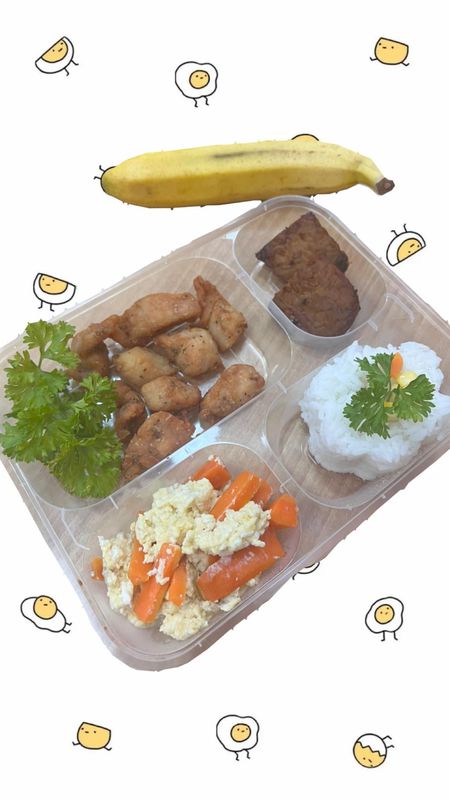 PMT Balita 2025, 12-59 bln, Nasi + Chicken Pop Corn + Tumis Wortel ...