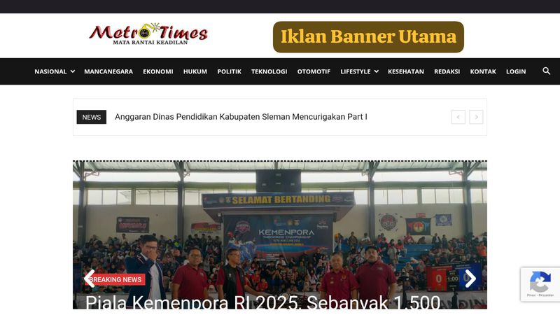 Iklan Banner Utama Metro Times