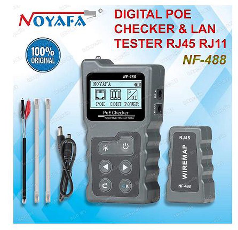 Digital Cable Tester Wire Tracker Scan Cable LAN PoE Noyafa NF-488