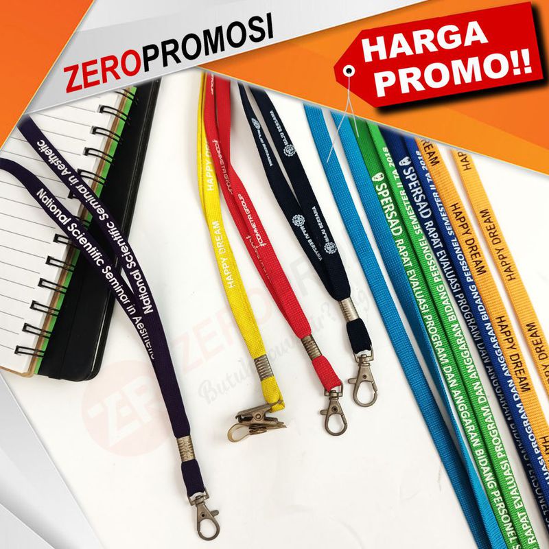 Custom Tali Lanyard Id Card 1 Cm Polyester