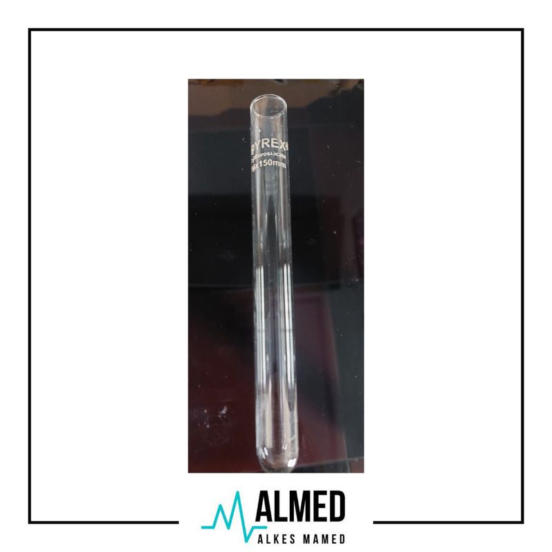 Tabung Reaksi Pyrex Ukuran 16x150mm / Tabung Reaksi Kaca Pyrex / Tabung ...