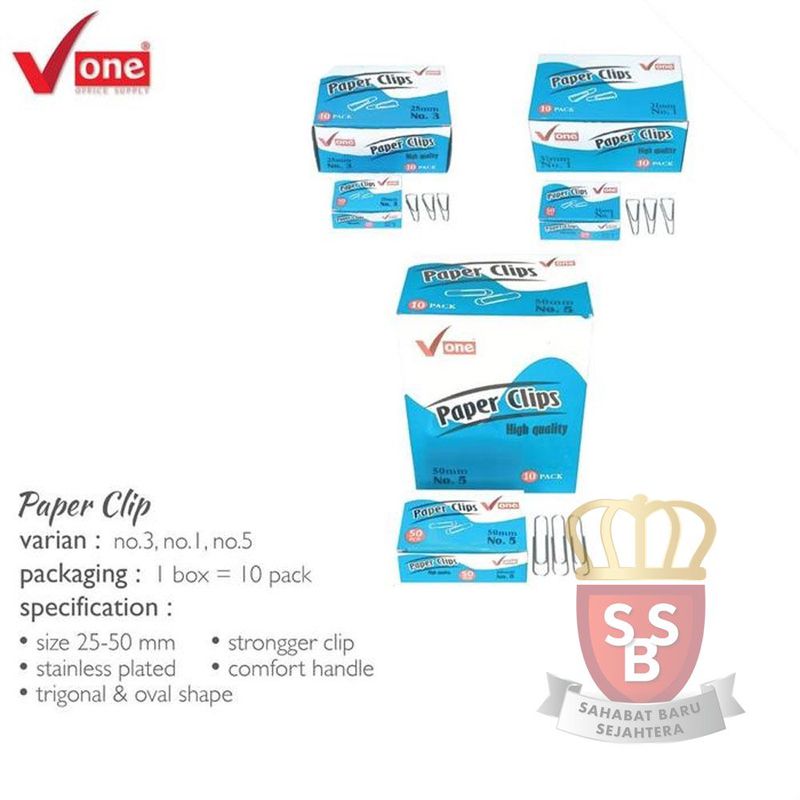 TRIGONAL CLIP / PAPER CLIP V-ONE - NO 1
