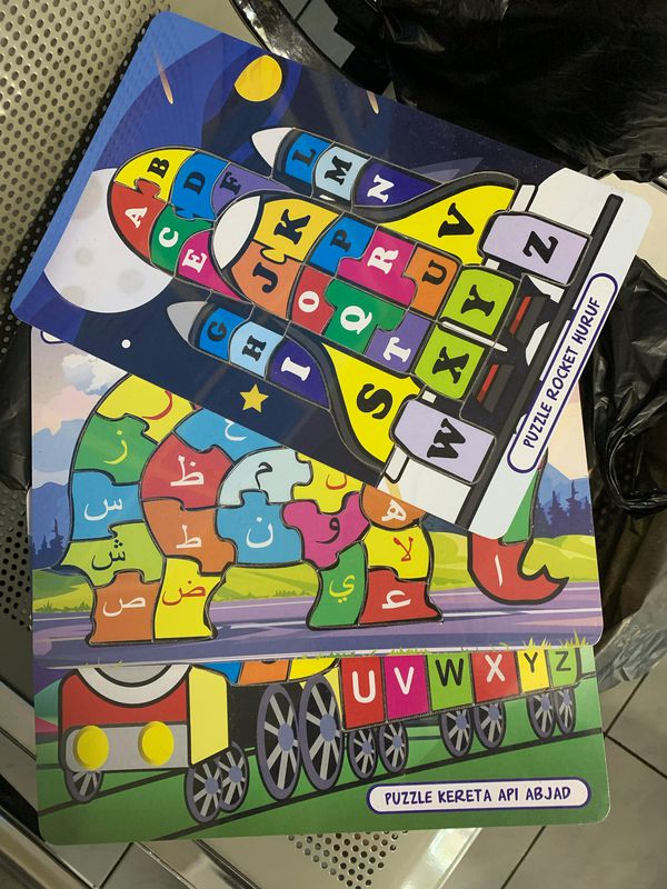 MAINAN ANAK KAYU, HURUF, ANGKA, HIJAIYAH, GEOMETRI