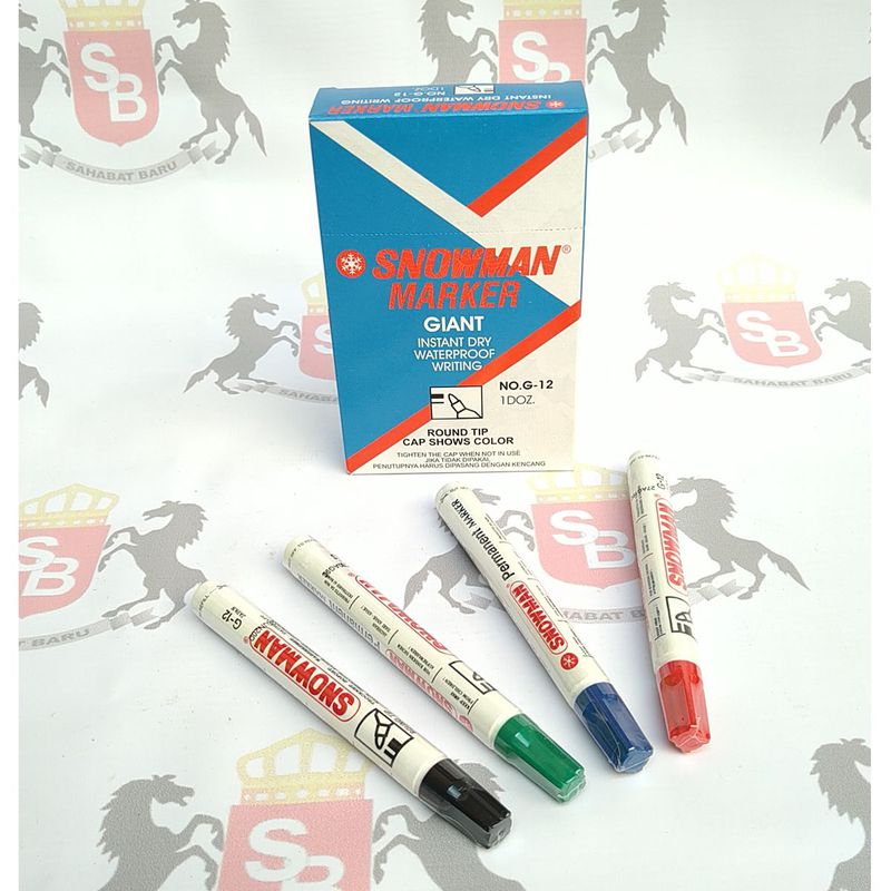 SPIDOL PERMANEN SNOWMAN - Hitam