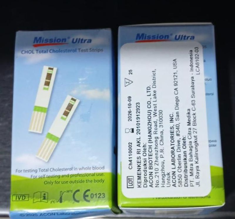 Mission Ultra Cholesterol Test Strip-25 test