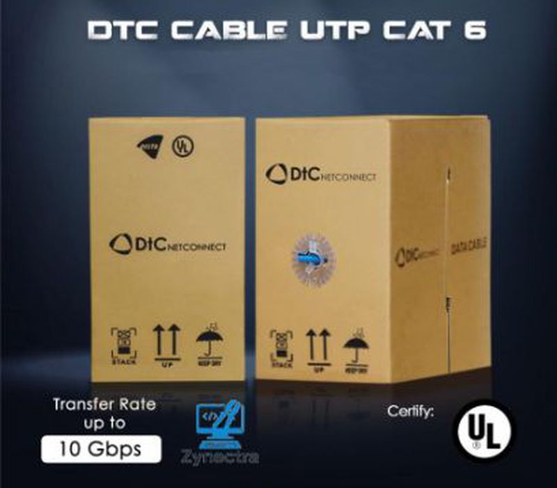 Kabel UTP CAT6 DTC Cable U/UTP Category 6 Blue 24 AWG Meteran