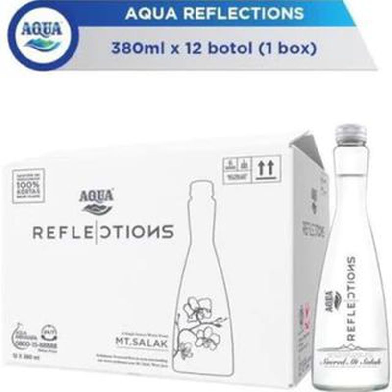 AQUA Botol Kaca Reflections Still 380ml