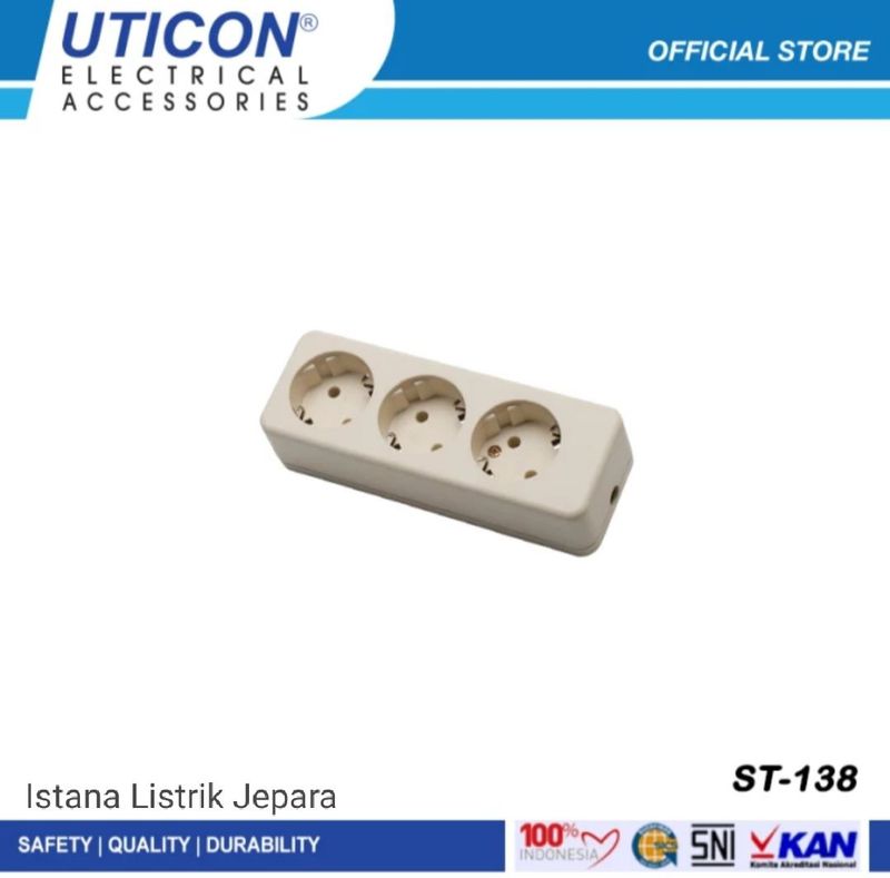 Stopkontak Uticon - 3 Lubang