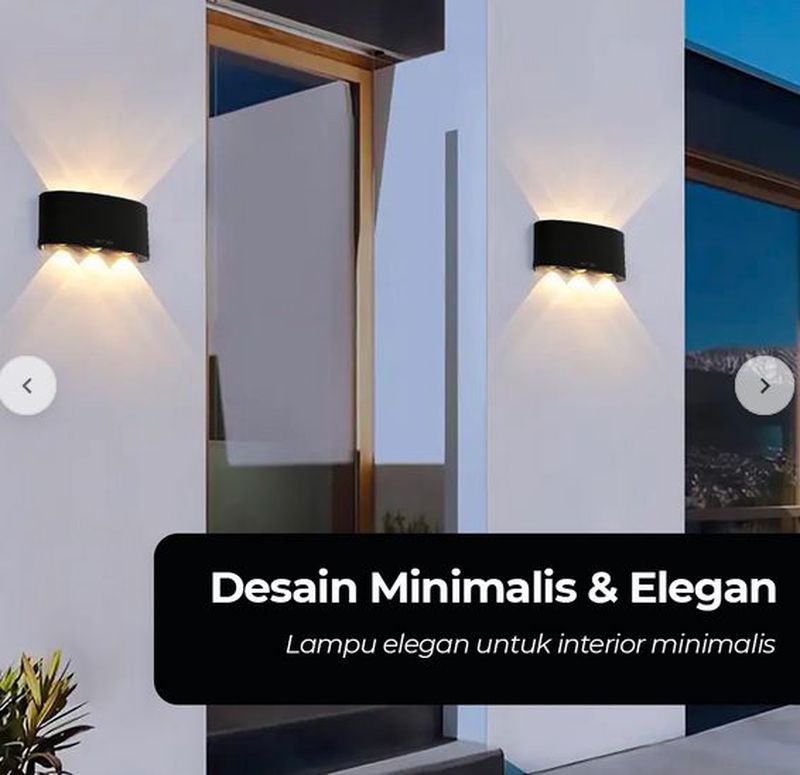 Lampu Dinding LED bahan Plastik Anti Karat - 6watt