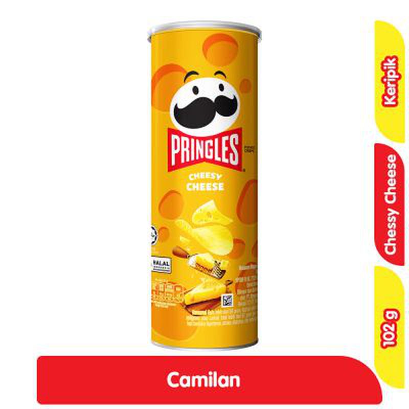 Pringles Keripik Kentang Keju Cheesy Kaleng 102 g