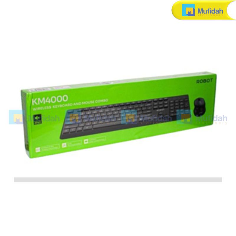 ROBOT KEYBOARD + MOUSE WIRELESS KM4000 BLACK