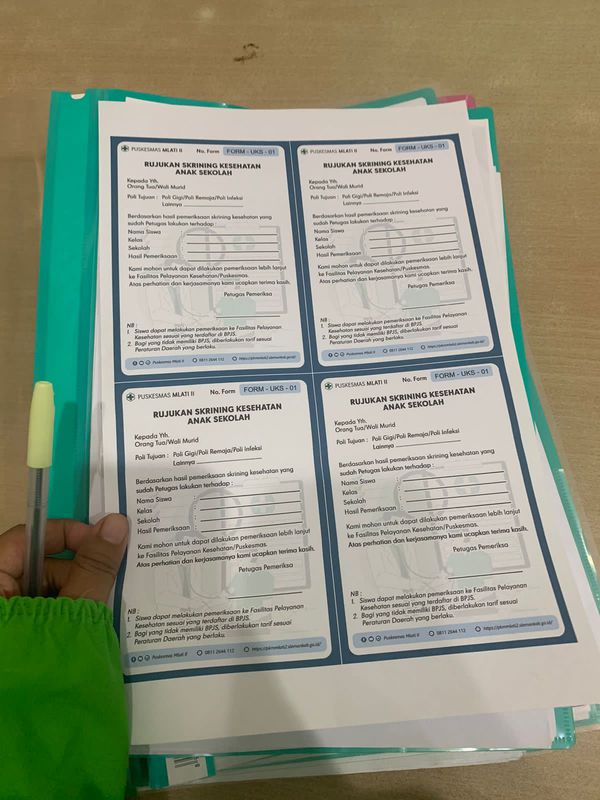 Form Rujukan Skrining Anak Sekolah