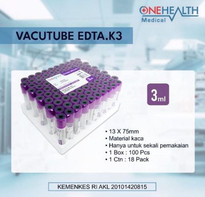 TABUNG DARAH K.3 EDTA ONEHEALTH
