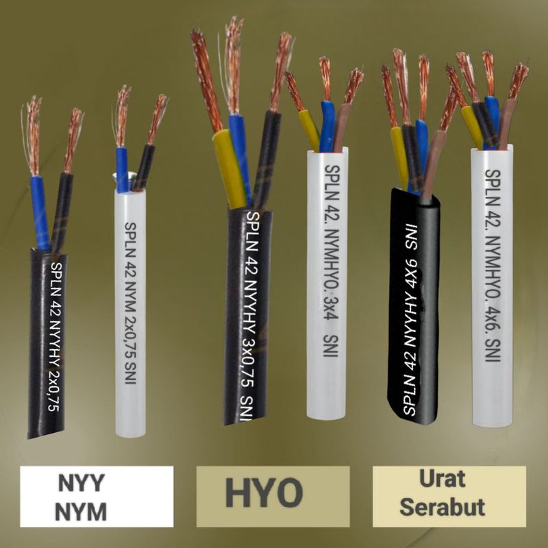 Kabel NYM / NYY HY Serabut /meter - 3x4