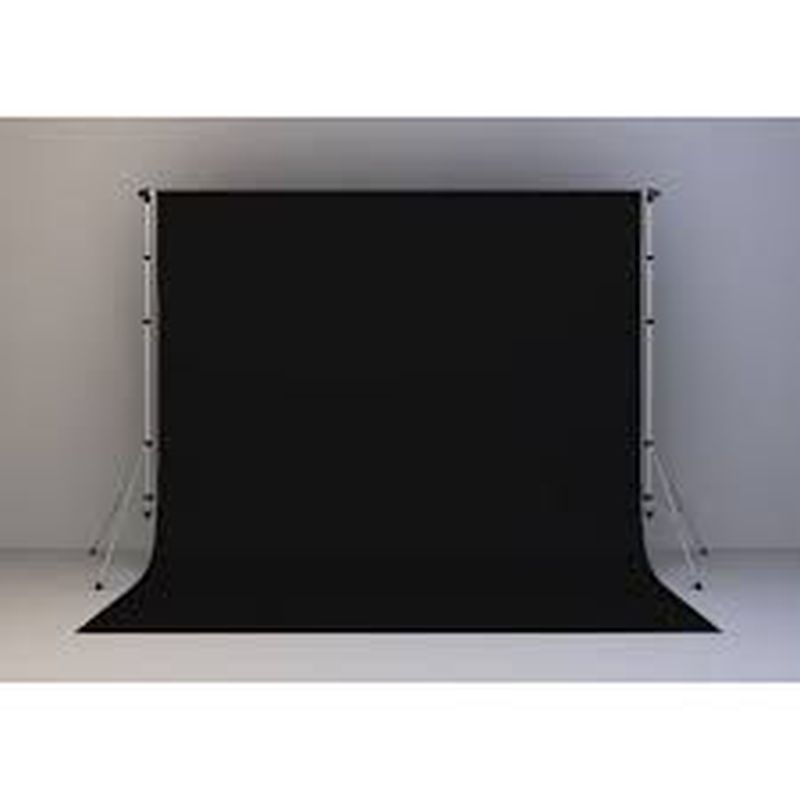 Bahan back drop kain warna hitam american drill