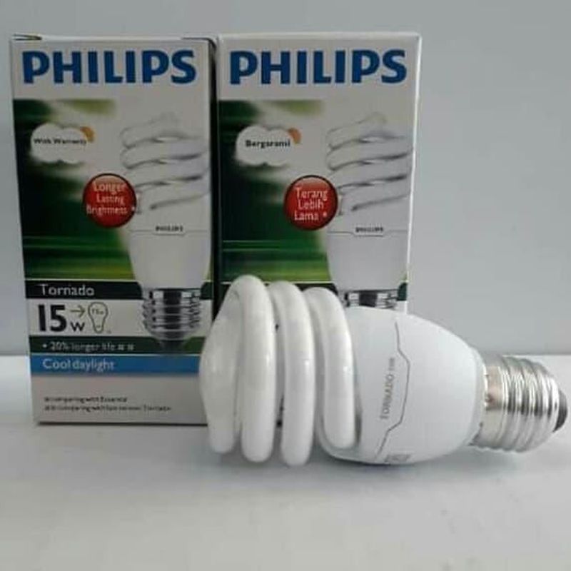 Lampu Philips Tornado (Putih) 15 Watt