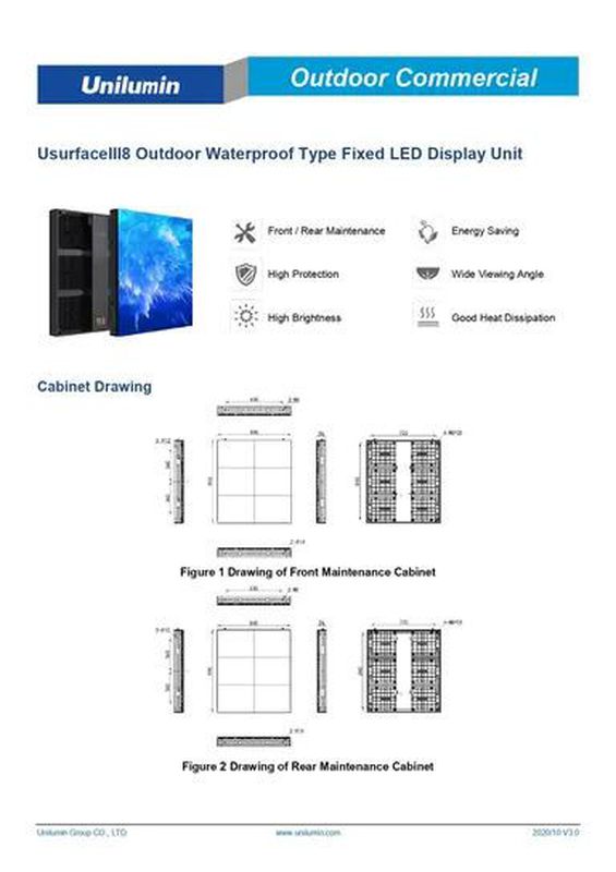 Unilumin UsurfaceIII P8.3mm cabinet (800 X 900mm)