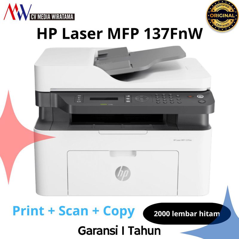 PRINTER HP LASER MFP137fnw