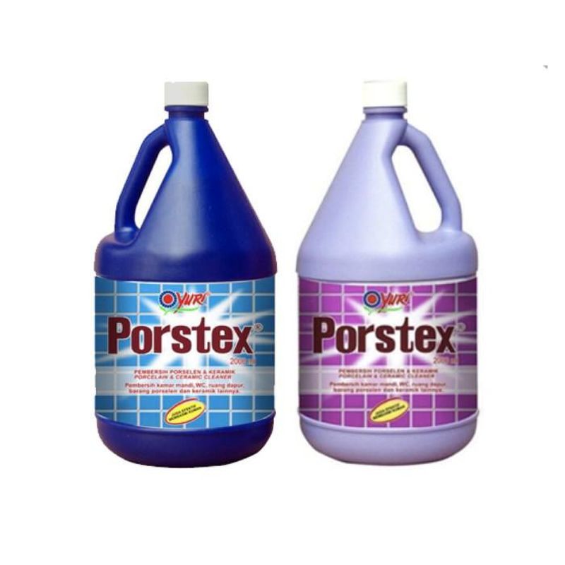Yuri PORSTEX Biru 2 Liter / Cairan Pembersih Noda Keramik WC 2L 2000ml