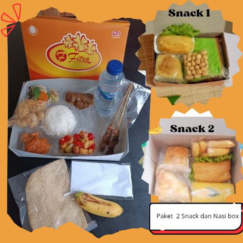 Paket 2x Snack dan Nasi Box/G1