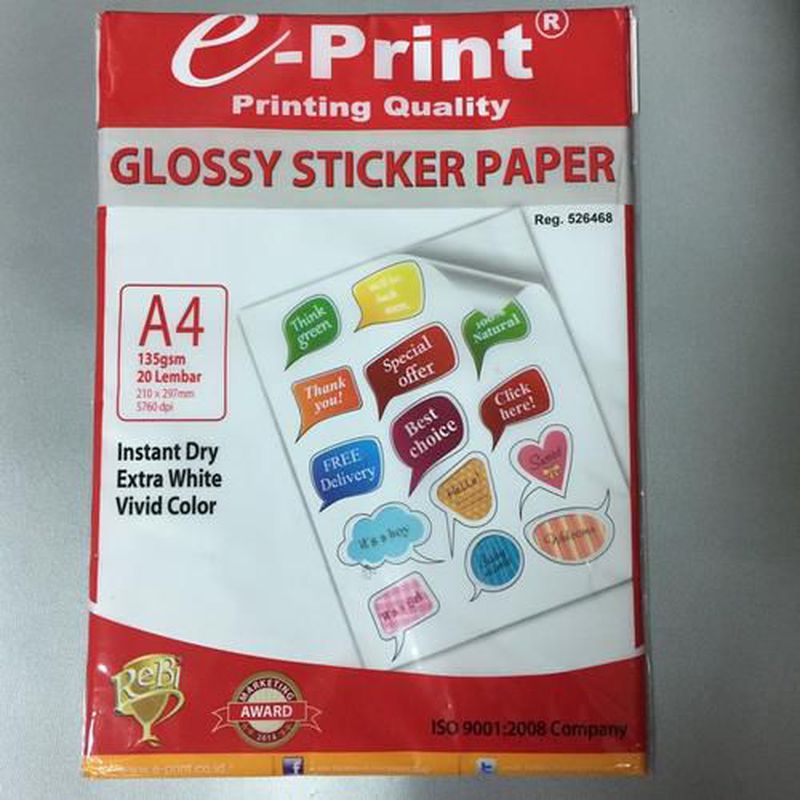 KERTAS STICKER A4