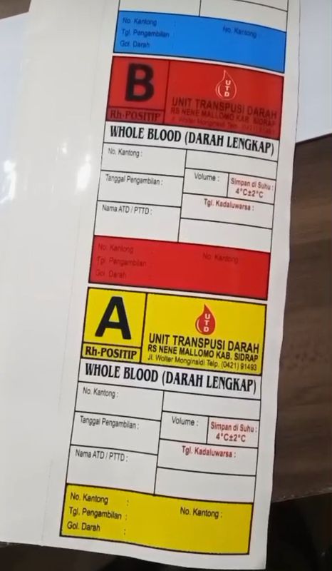 Stiker Golongan Darah Lengkap - Gol.Darah A