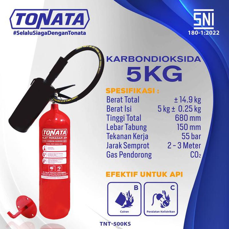 Apar CO2 kapsitas 5Kg SNI