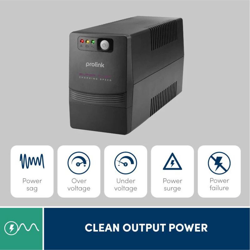 UPS PROLINK PRO2000SFCU 1200 Watt Super Fast Charging 2000VA Line Interactive Garansi Resmi 2 Tahun