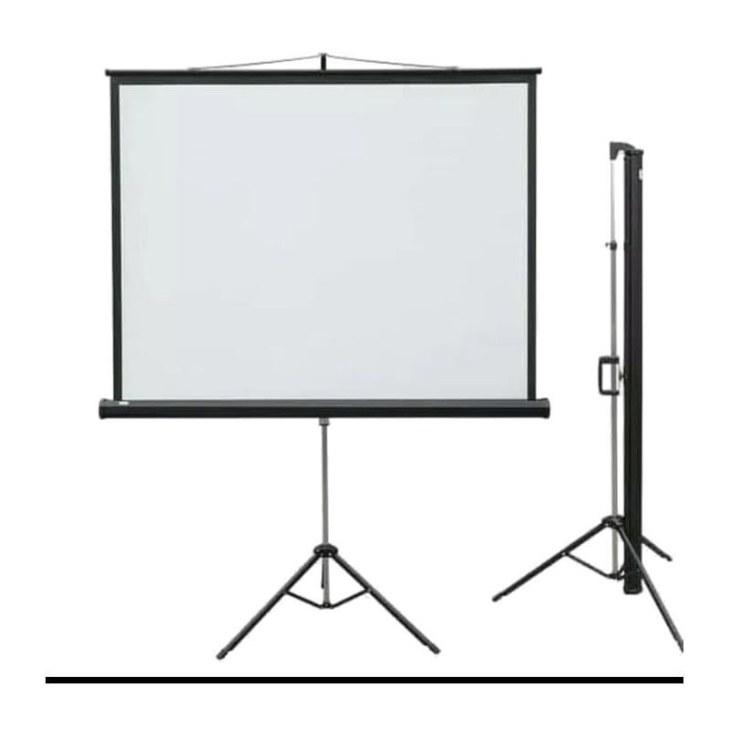 TRIPOD LAYAR PROYEKTOR LETAEC 70IN SCREEN - Putih