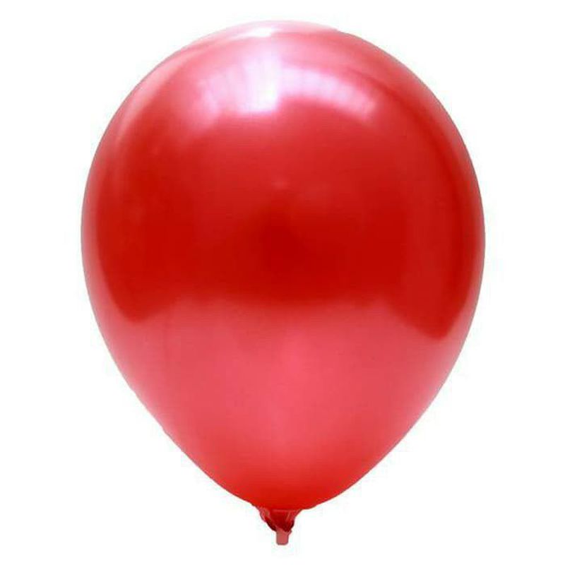 Balon Latex Merah Metalik isi 50 pcs