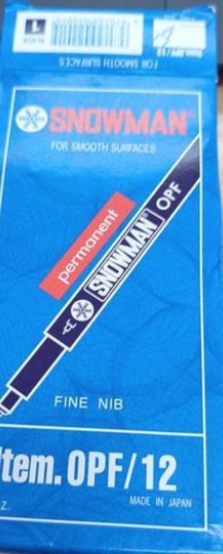 Spidol Snowman OPF Marker hitam, biru