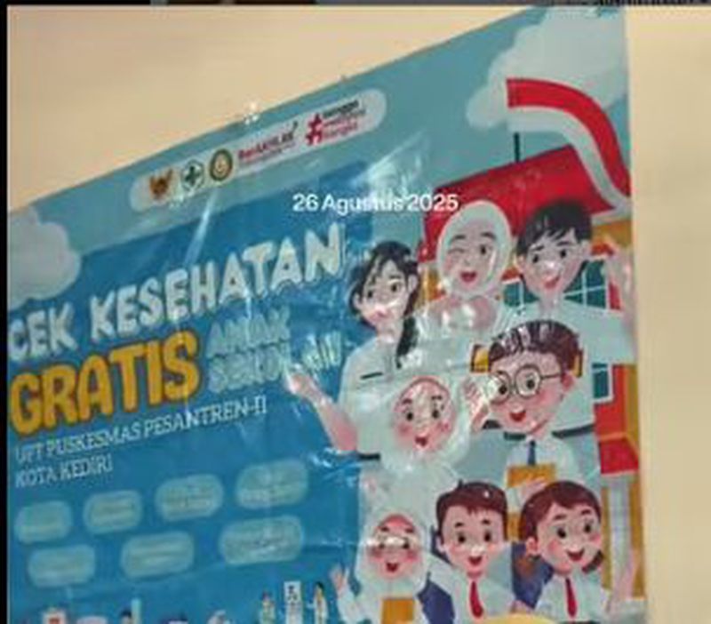 BANNER FRONTLITE "Cek Kesehatan Gratis Anak Sekolah UPT PKM Pesantren ...