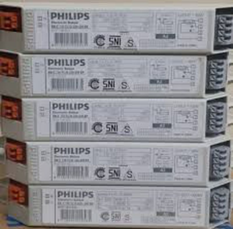 Ballast Lampu TL Merk Philips Ukuran : 20 W/BTA 18 W 220 V SC