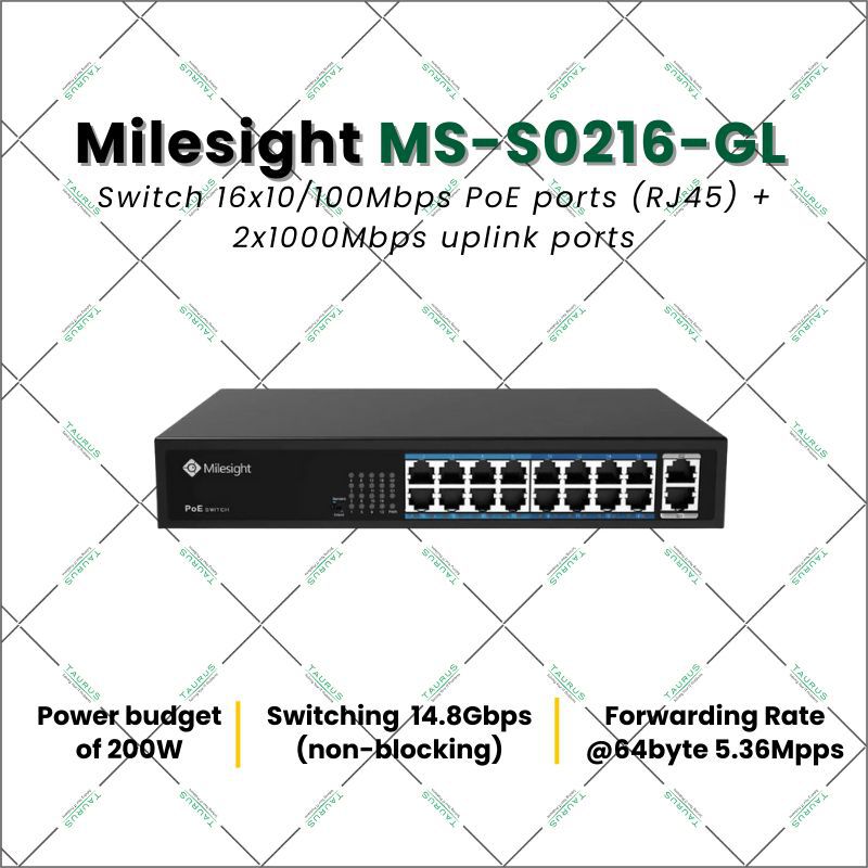 Milesight MS-S0216-GL 16 port PoE Switch