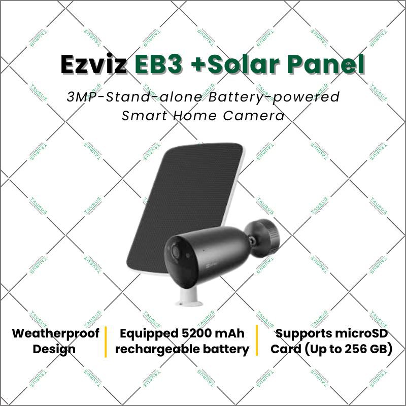 Ezviz EB3 +Solar Panel Smart Home Battery Camera Kit CCTV Outdoor