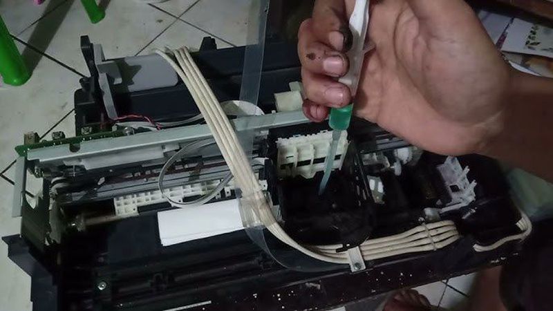 Perbaikan, Service dan Penggantian Printhead printer Epson L210