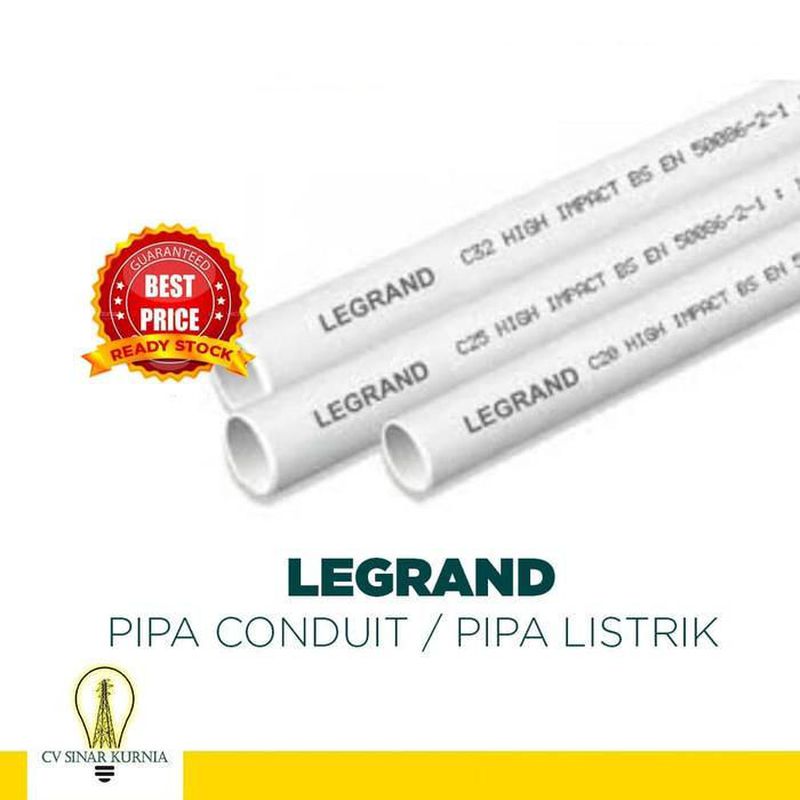 PIPA CONDUIT / PIPA LISTRIK 20MM LEGRAND / Paralon Listrik Panjang 3M