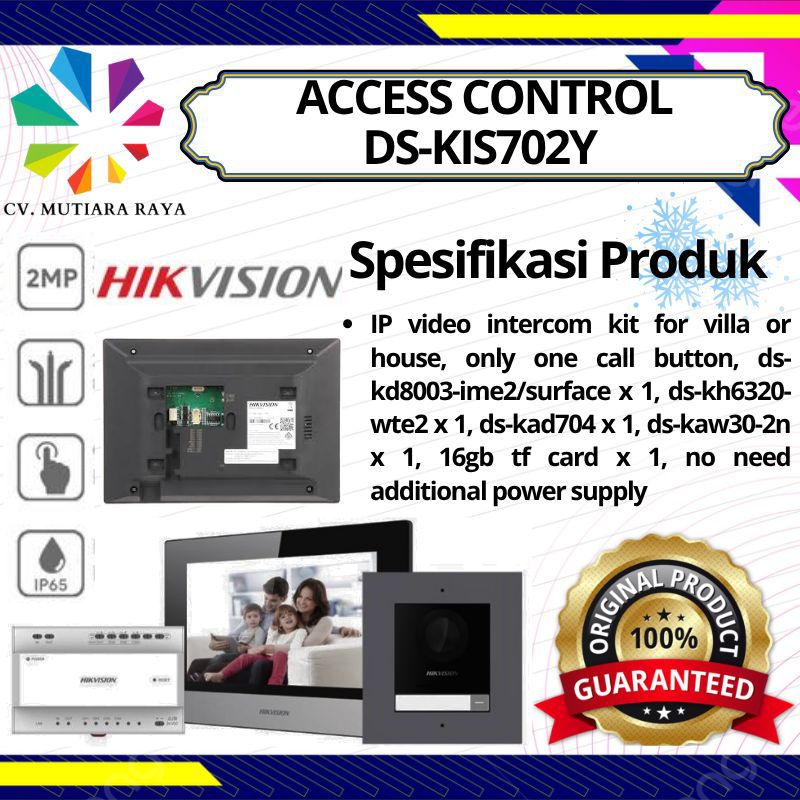 ACCESS CONTROL DS-KIS702Y